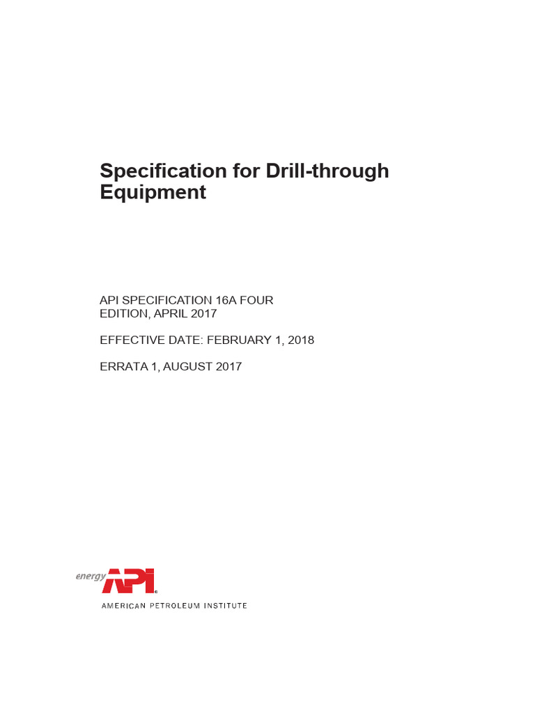 API 16A - Edition 4, 2017 - Errata 1, 2018 | PDF