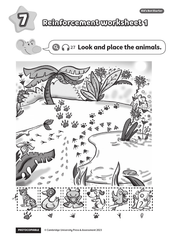 KidsBox Starter Unit7 Reinforcement Worksheet 1 | PDF