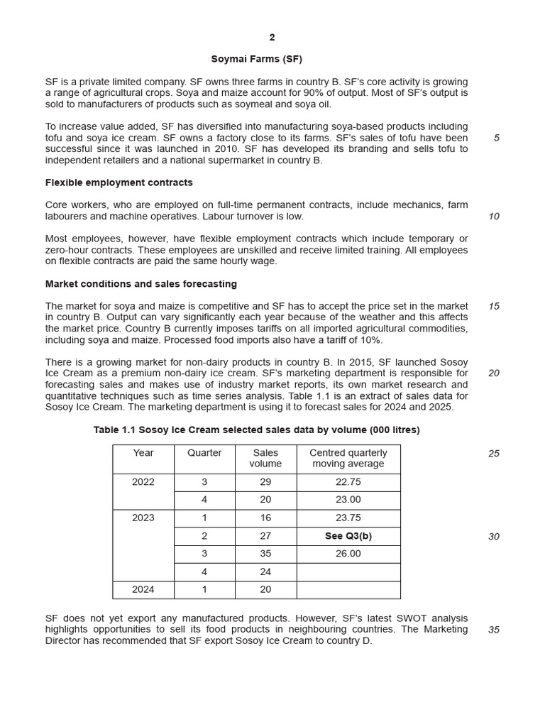 A Level Past Paper 3 - Insert | PDF | Employment | Market (Economics)