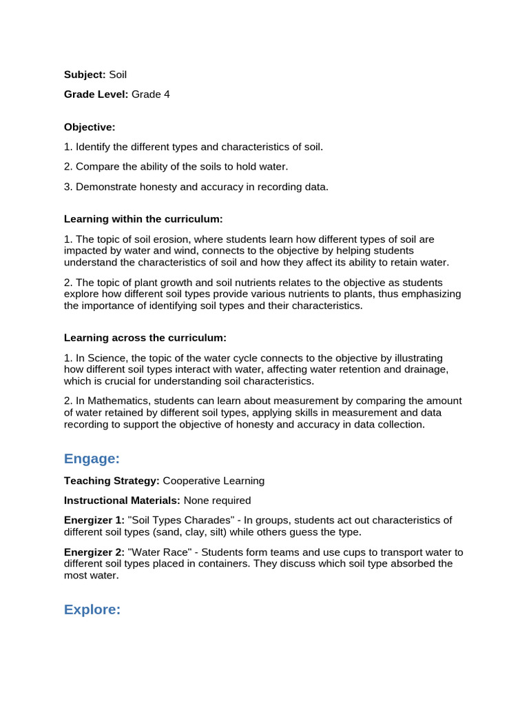 Understanding Soil Types and Water Retention | PDF | Soil | Learning