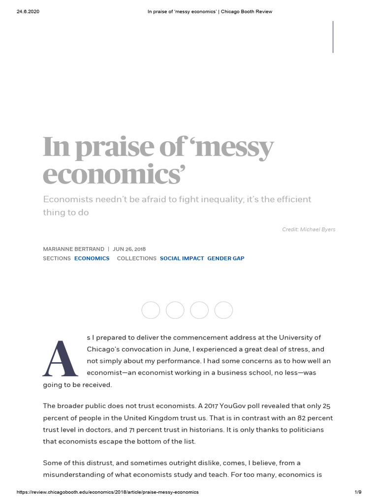 1. In praise of ‘messy economics’ _ Chicago Booth Review | PDF ...