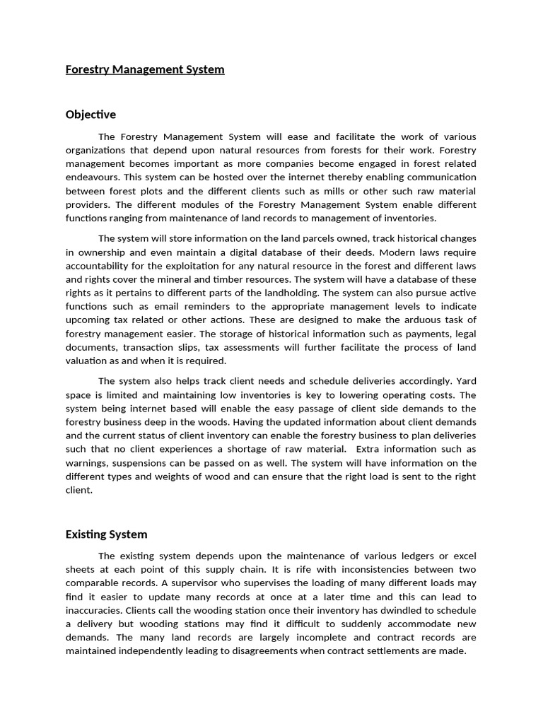 Forestry Management Software | PDF | Databases | Computing