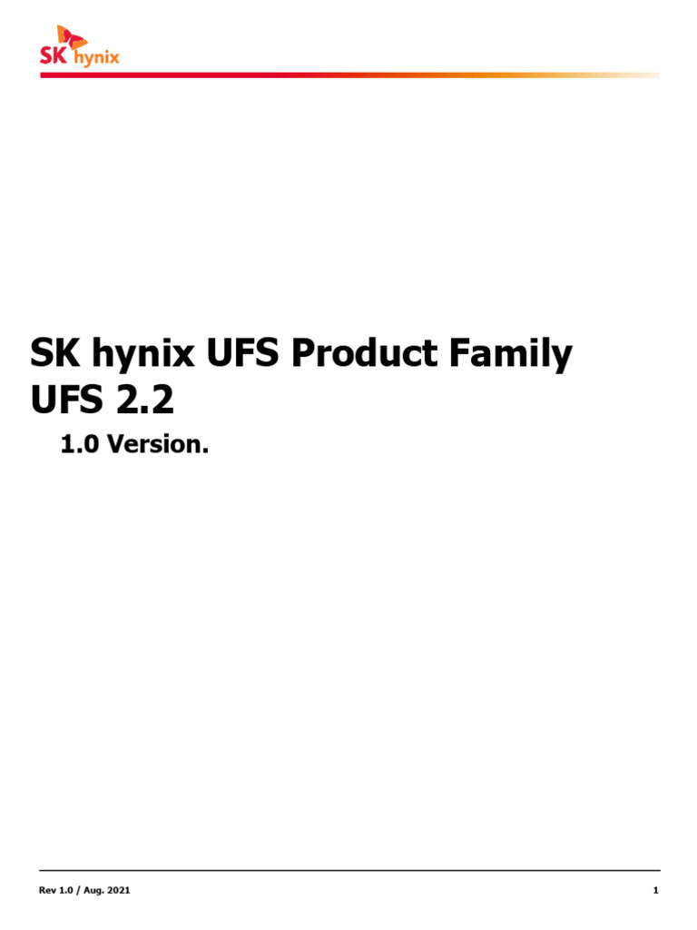 SK Hynix UFS2.2 3D V7 Datasheet 64-256GB V1.0 | PDF | Computing | Computer Engineering