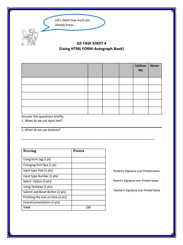 Q3 TASK SHEET 4 Autograph Book | PDF