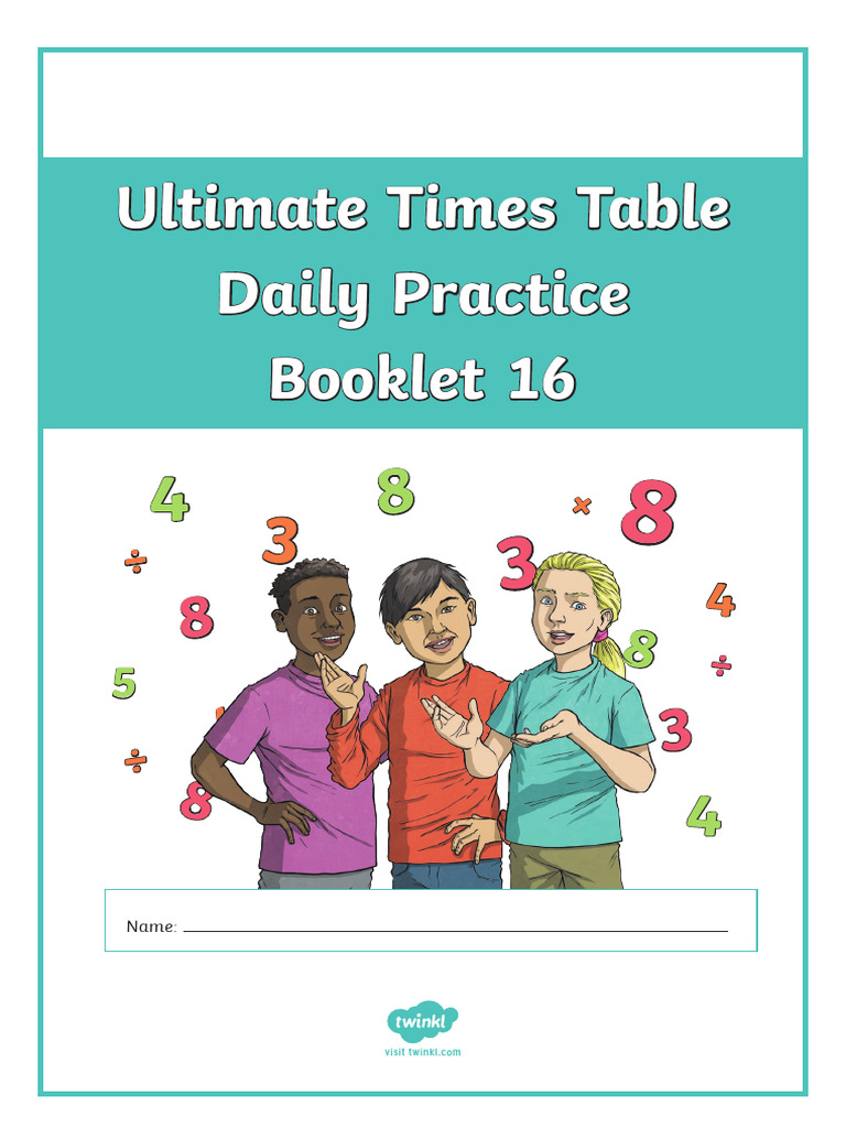 Daily Times Table Practice Workbook | PDF