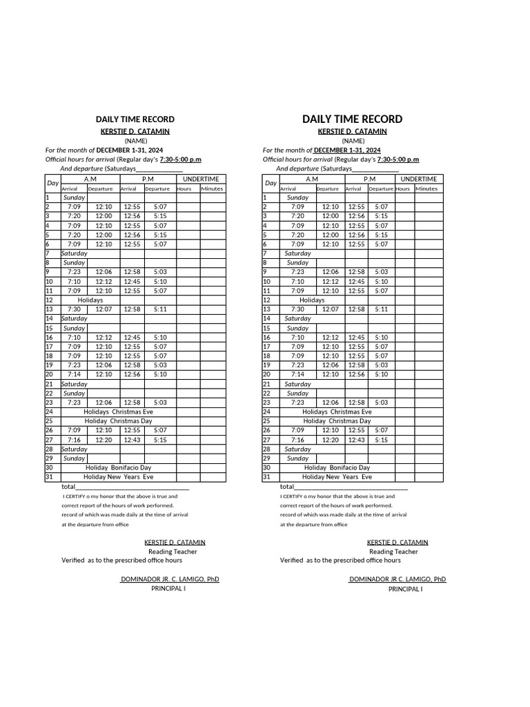 dtr | PDF | Observances | Holidays