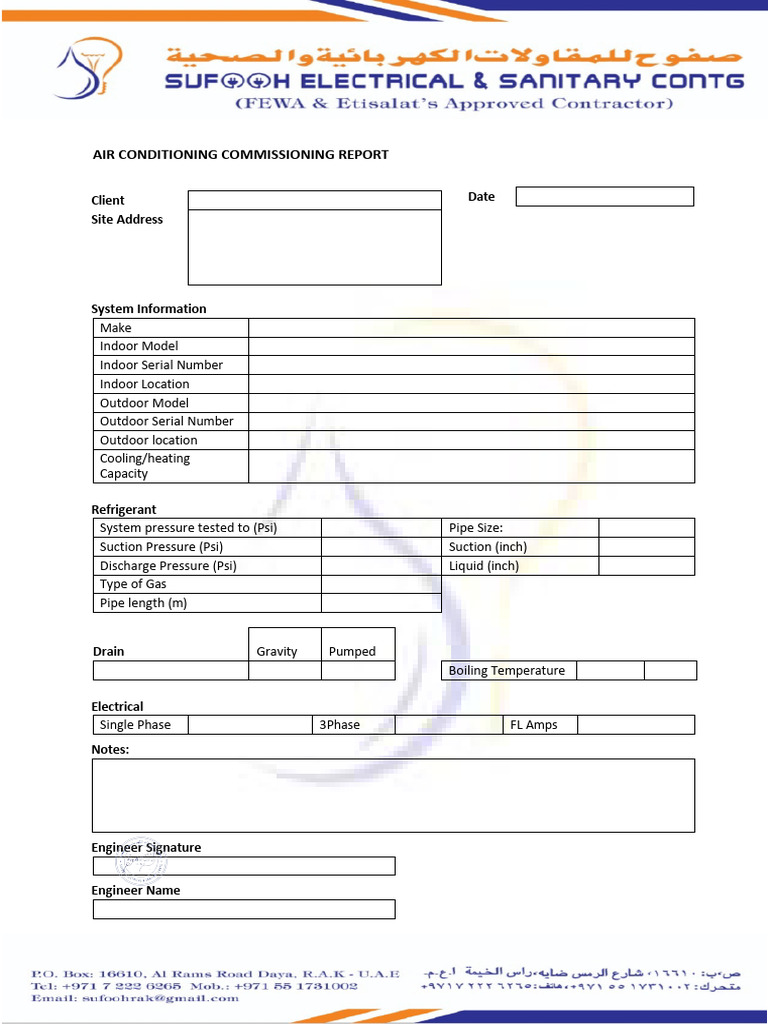 Air Con Comm Report Car Porch | PDF