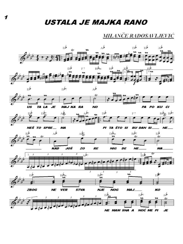 Ustala Je Majkas Rano | PDF