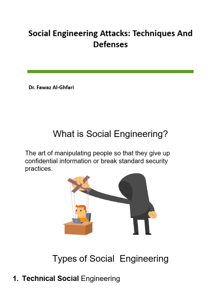 4-Social Engineering Attacks, Techniquesand Defences Lec3 | PDF ...