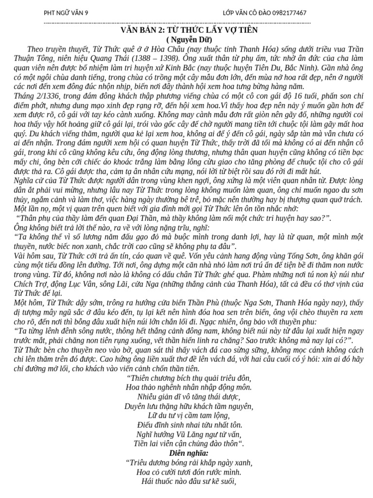TR Ki - Tu Thuc Lay Vo Tien | PDF