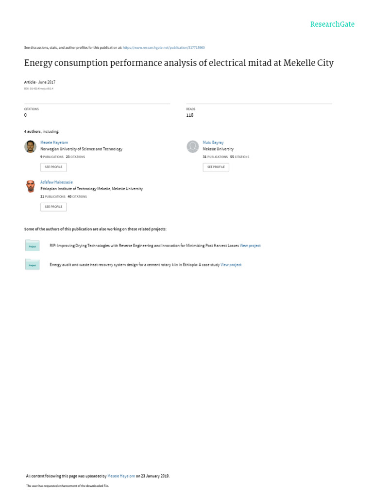 Energy Consumption Performance Analysis of Electri | PDF | Heat Transfer | Physical Quantities