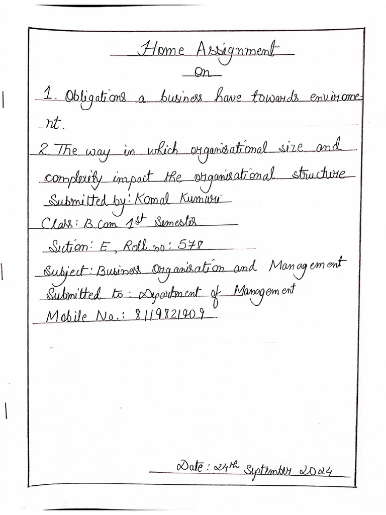 BOM Home Assignment | PDF