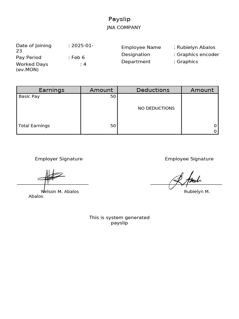 Payslip January | PDF