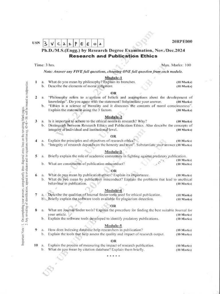 RPE Nov 24 To Nov 21 QPs | PDF | Open Access | Plagiarism