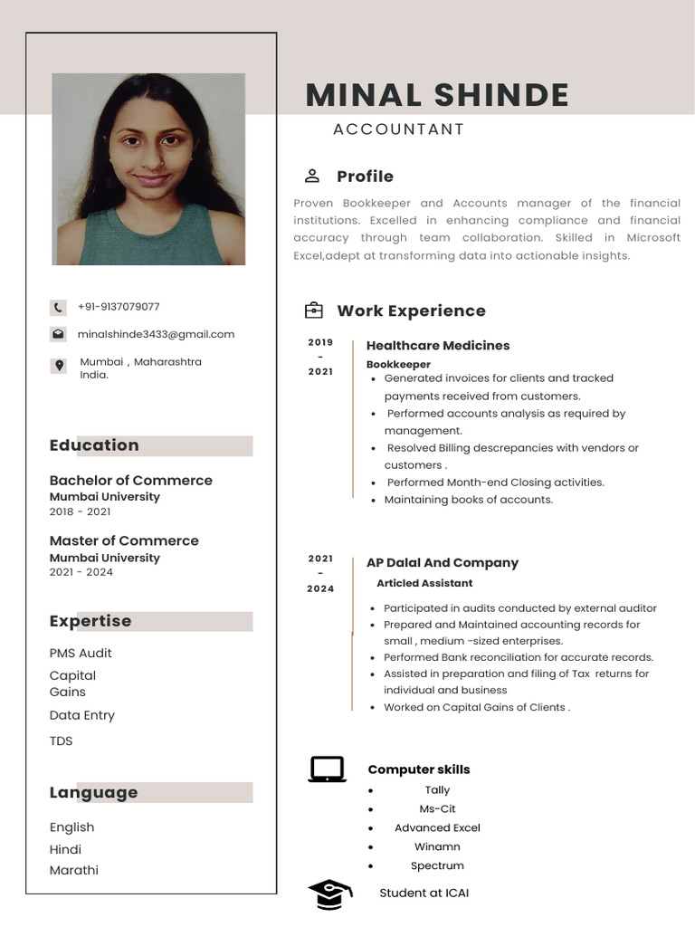 Simple Professional CV Resume | PDF | Audit | Business