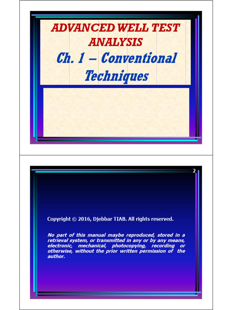 Chapter 1 (WTA) - Conventional WTA (D. Tiab) | PDF | Continuum Mechanics | Applied And ...