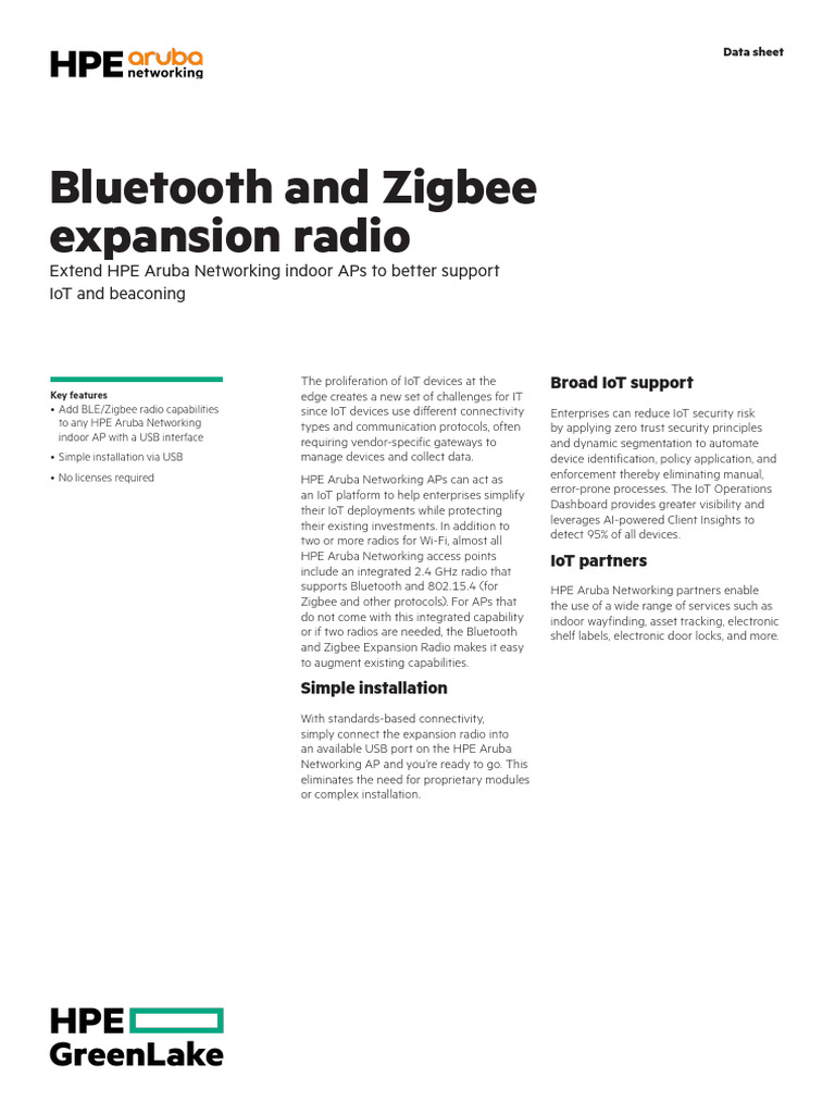 IoT Expansion Radio Data Sheet-a00088708enw | PDF | Internet Of Things ...