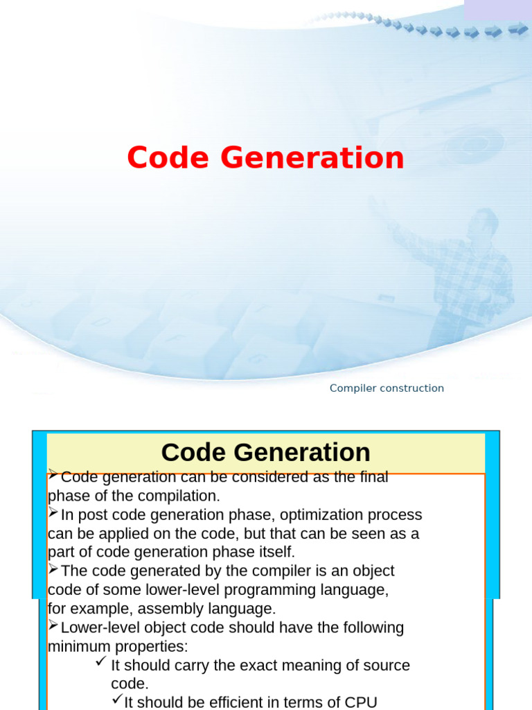 Lecture 8 Code Generation Pdf Program Optimization Computing
