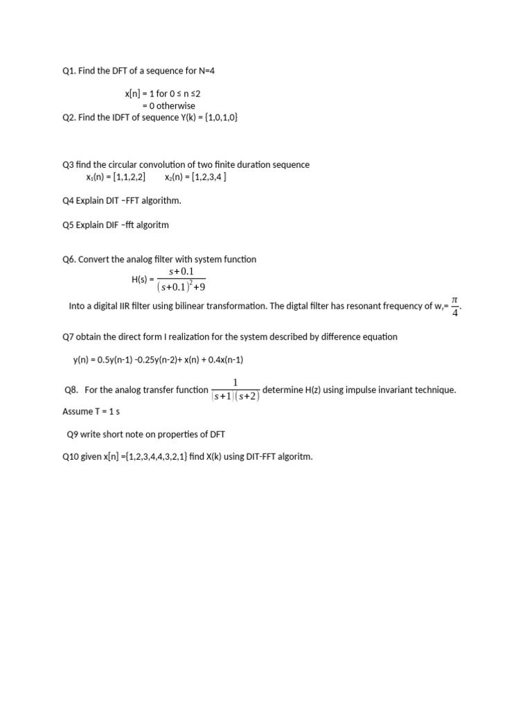 Assignment Dsp | PDF