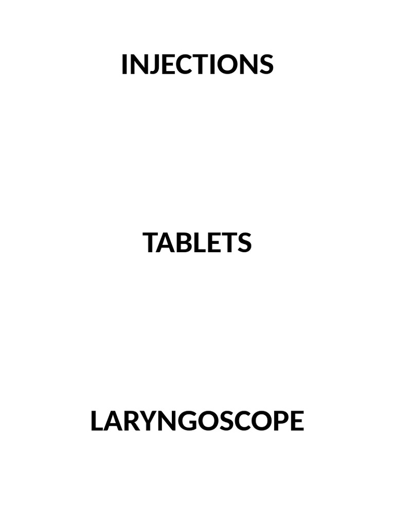 Injections | PDF