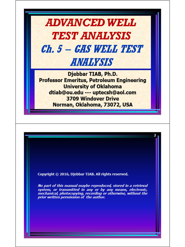 Chapter 5 (WTA) - Gas Well Test Analysis (D. Tiab) | PDF | Gases ...