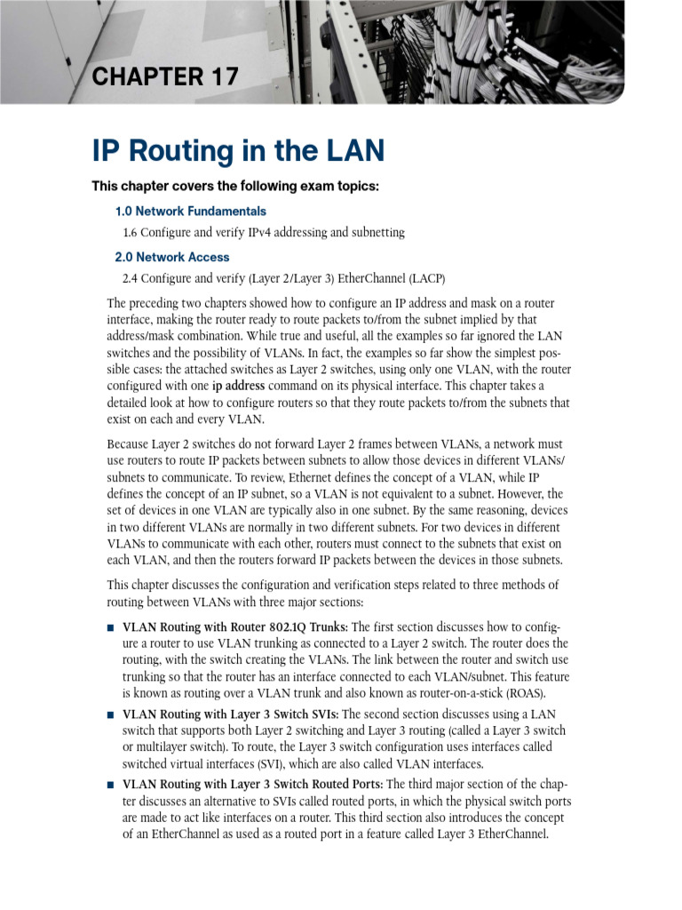 VLAN Routing Techniques in LANs | PDF | Router (Computing) | Network Switch