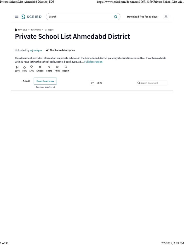 Private School List Ahmedabd District _ PDF | PDF | Scribd | Multimedia