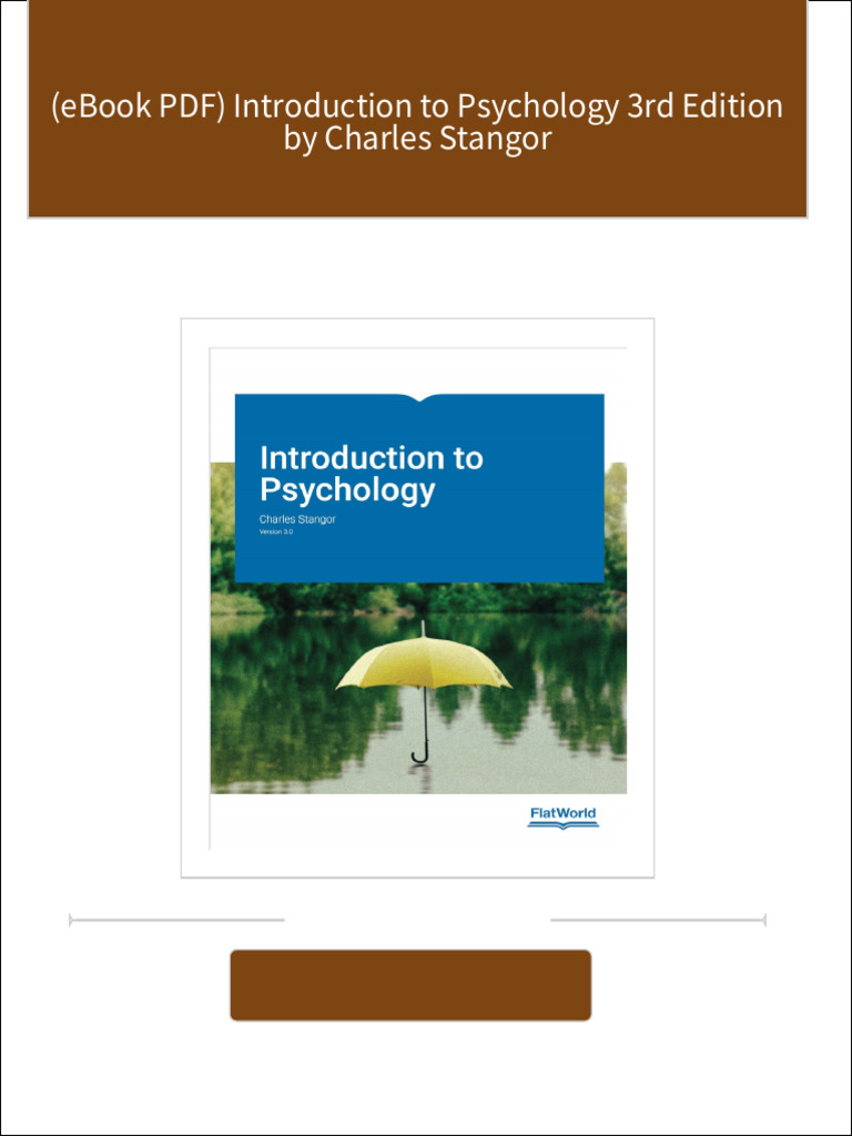 (eBook PDF) Introduction to Psychology 3rd Edition by Charles Stangor ... (eBook PDF) Introduction to Psychology 3rd Edition by Charles Stangor ...