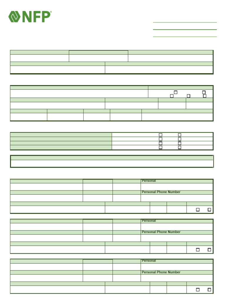 NFP Surety Bond Application Form | PDF | Surety | Insurance