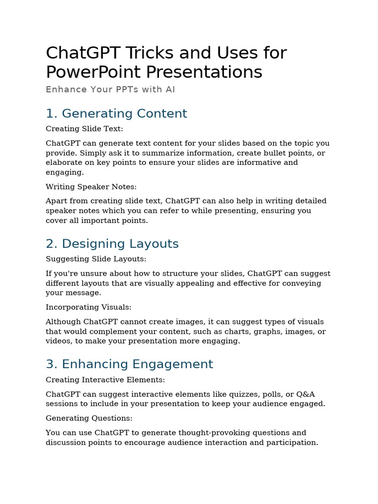 ChatGPT Tricks AND PPPT | PDF