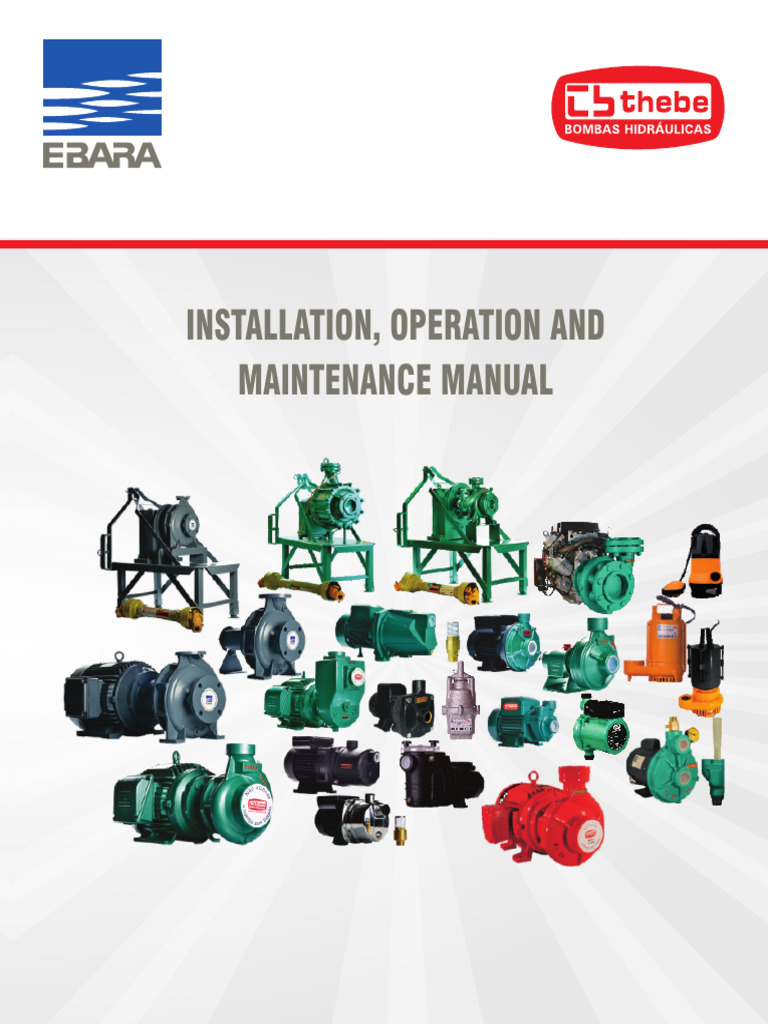 ebara-thebe-manual-geral-ingles | PDF | Pump | Pipe (Fluid Conveyance)