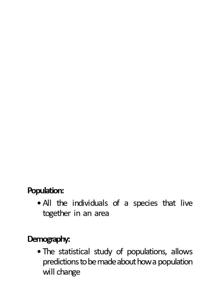Population Ecology 1 Pdf Ecology Birth Rate