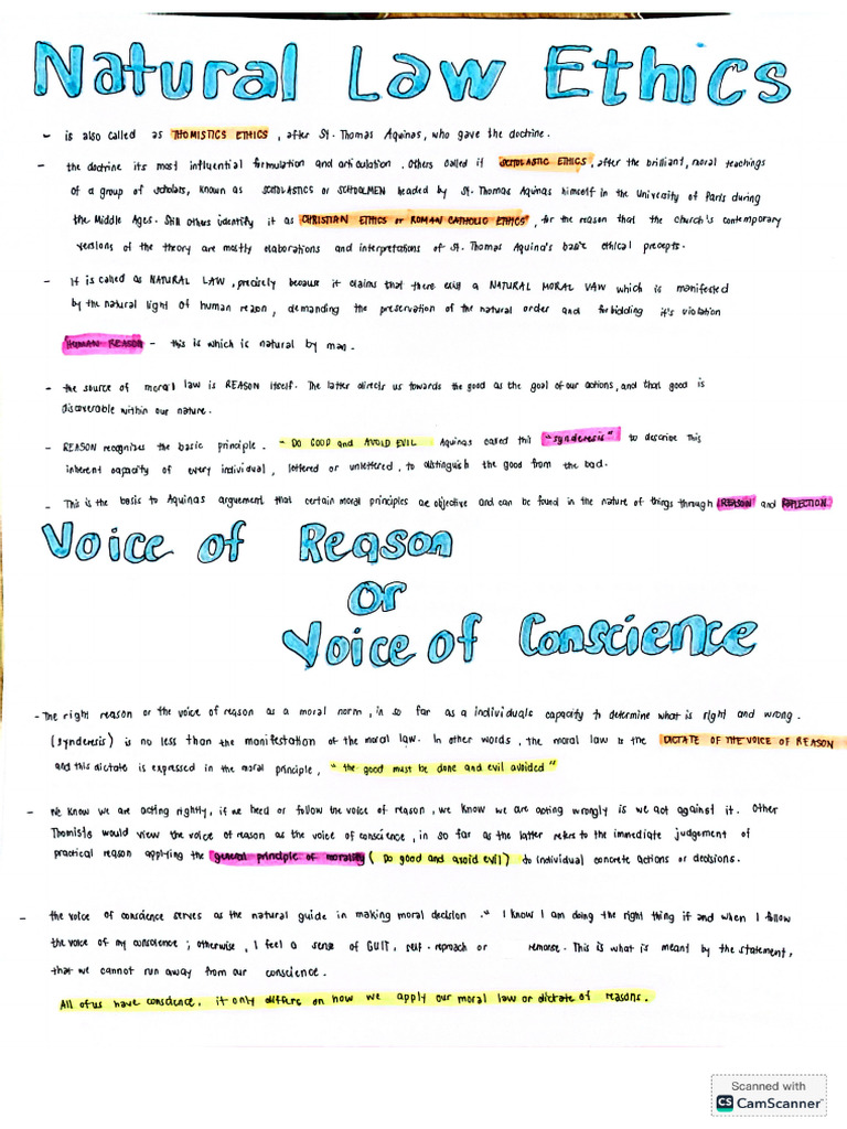Natural Law Notes | PDF