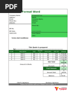 Bill Book Format Template in Word | PDF