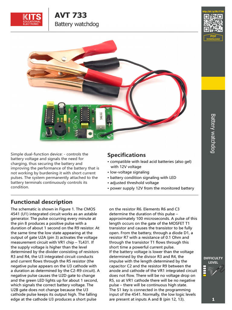 Battery Watchdog Circuit Guide | PDF | Computer Engineering | Electrical Components