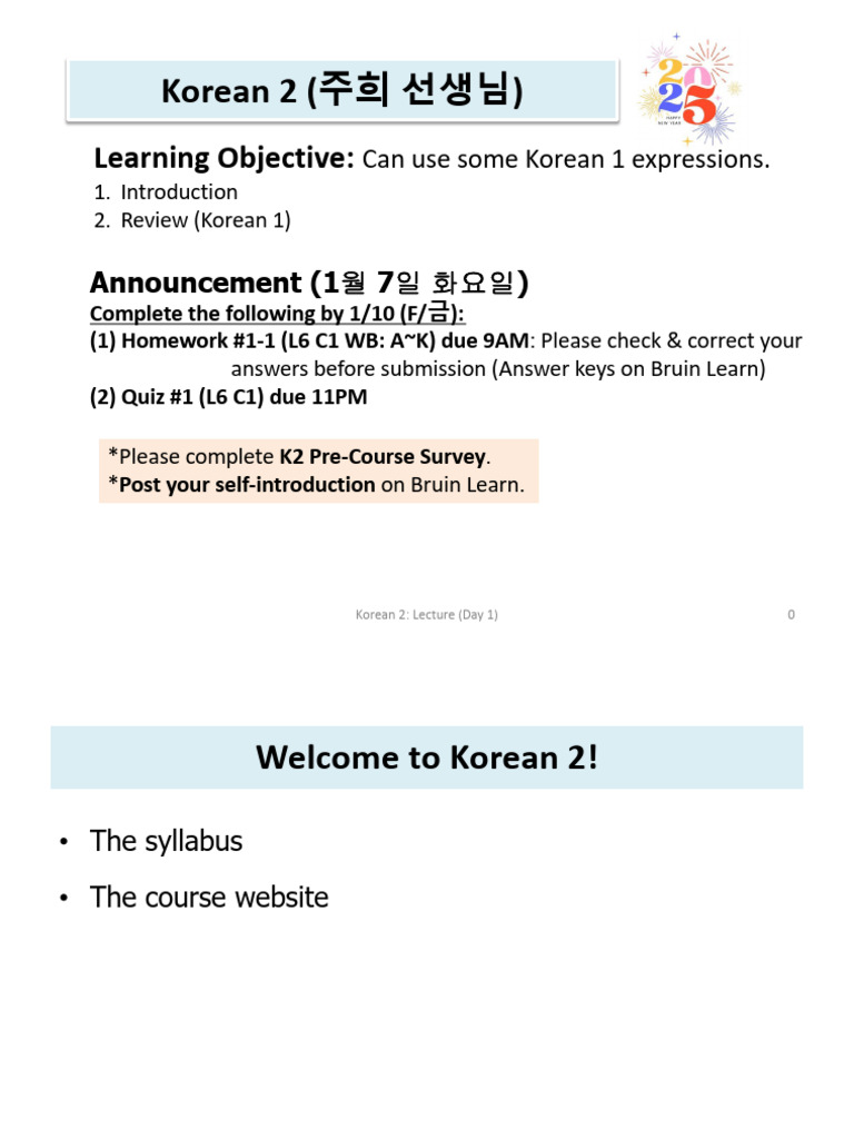 K2 Lecture Day 1 Slides | PDF