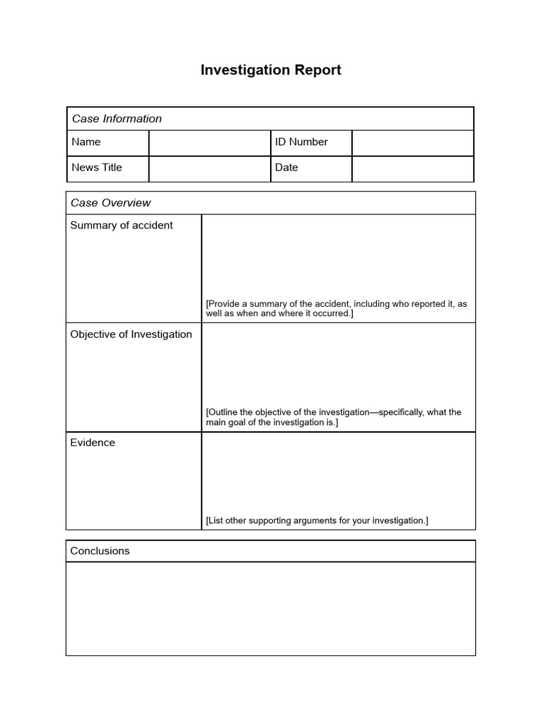 Investigation Report | PDF