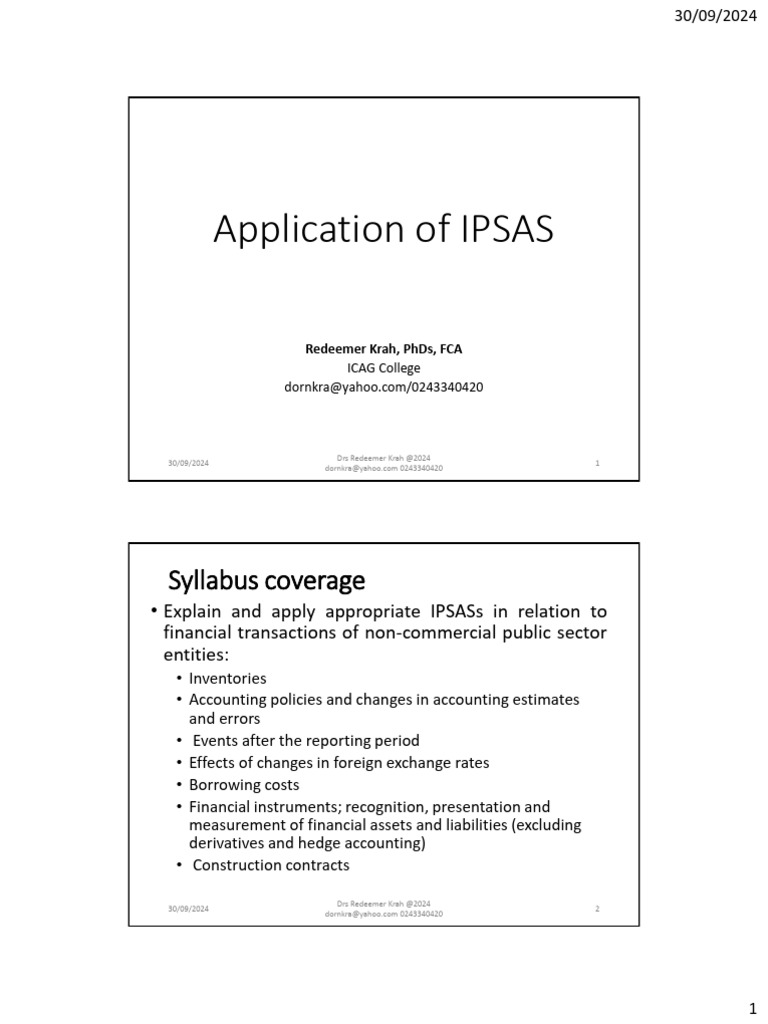 Overview of IPSAS 8 Standards | PDF | Taxes | Currency