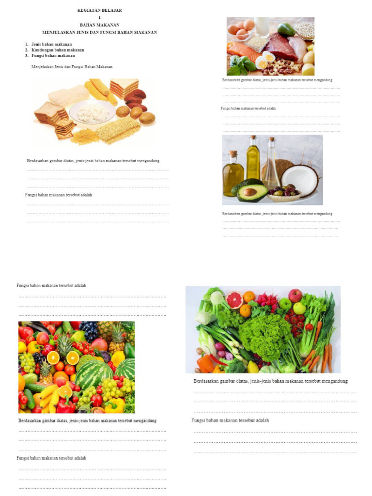 LKPD Nutrisi dalam makanan | PDF