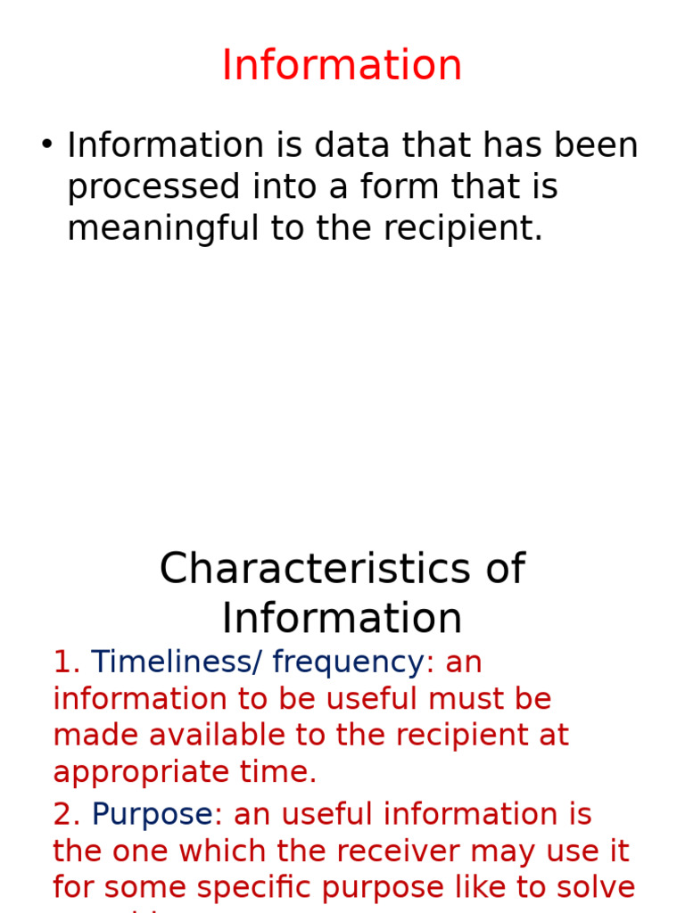 Information & Systems | PDF | System | Information