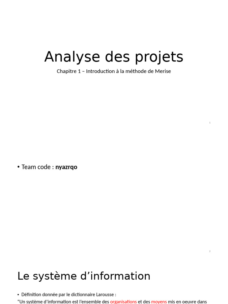 Chapitre 1 - Introduction Merise | PDF | Bases de données | Langage de ...