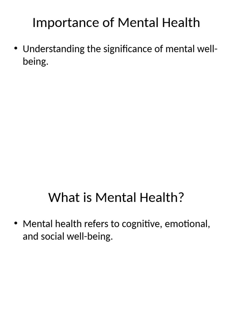 Essential Guide To Mental Health Awareness Pdf