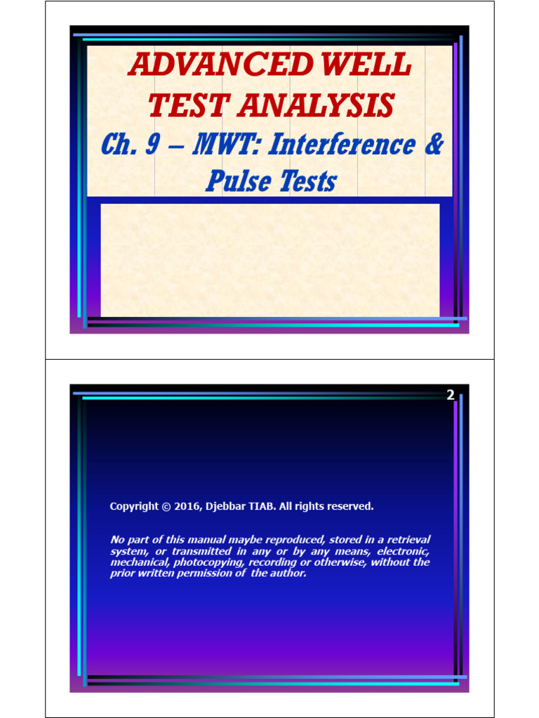 Chapter 9 (WTA) - Interference & Pulse Tests (D. Tiab) | PDF ...