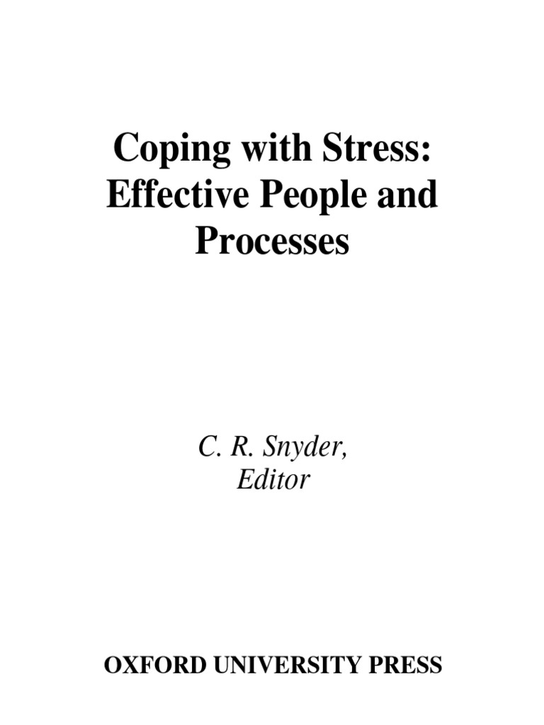 C. R. Snyder - Coping With Stress _ Effective People and Processes ...