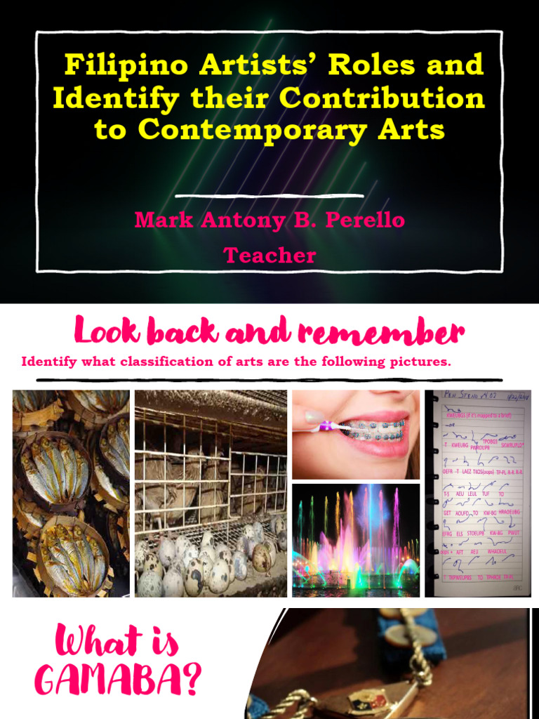 Module 7 - Gamaba and National Artist | PDF | Philippines