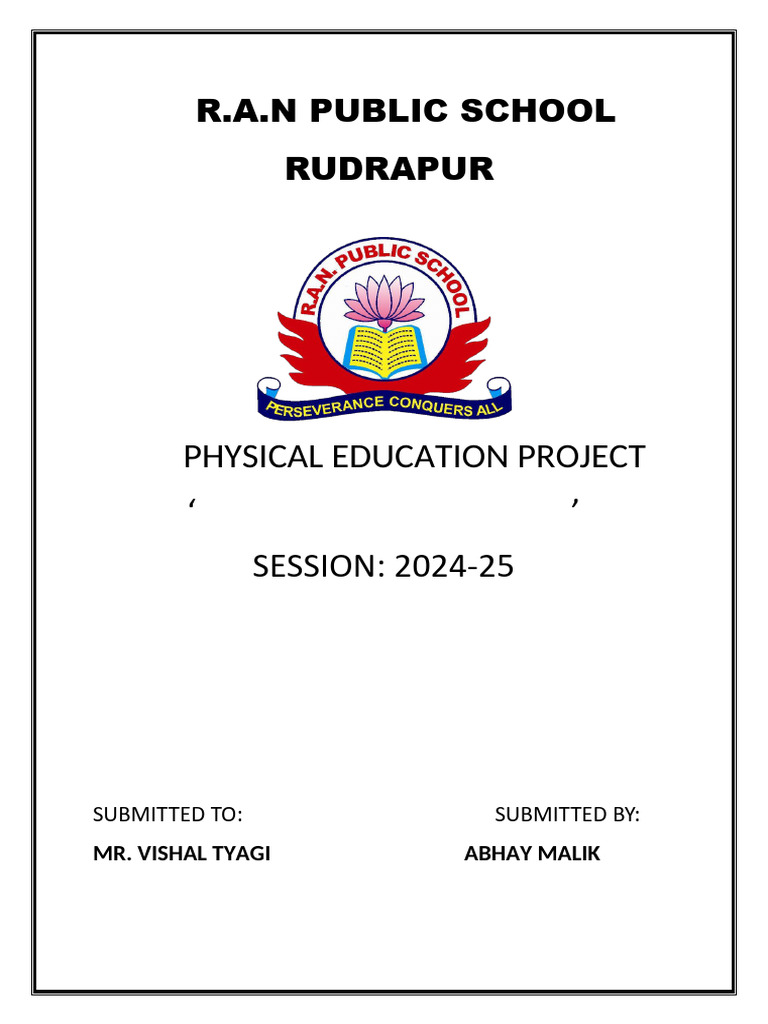 Acknowledgement PHYSICAL EDU | PDF