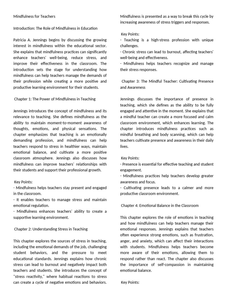 Mindfulness Strategies for Educators | PDF | Mindfulness | Teachers