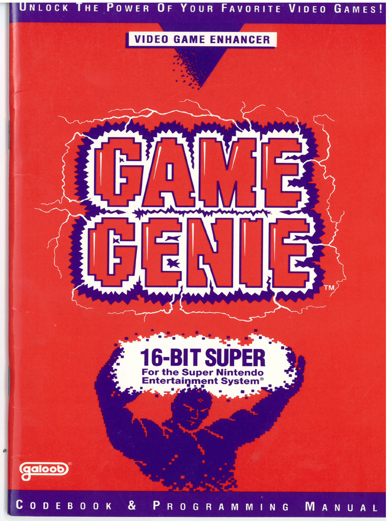 Game Genie SNES Codebook & Programming Manual | PDF