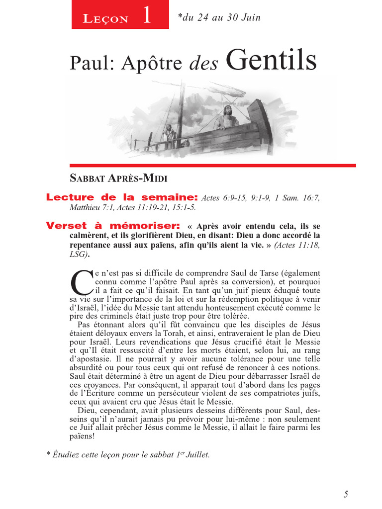 Paul : Apôtre des Gentils | PDF | Paul l'apôtre | Actes des Apôtres
