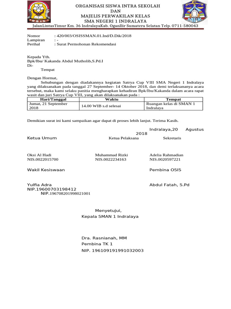 Surat Undangan Juri MTQ | PDF